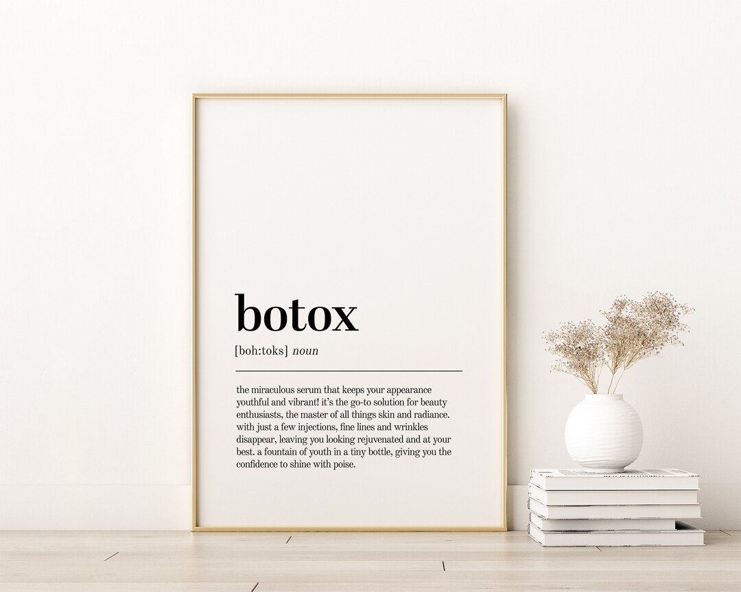 Botox Definition Print Botox Dictionary Print Birthday Gift - Etsy