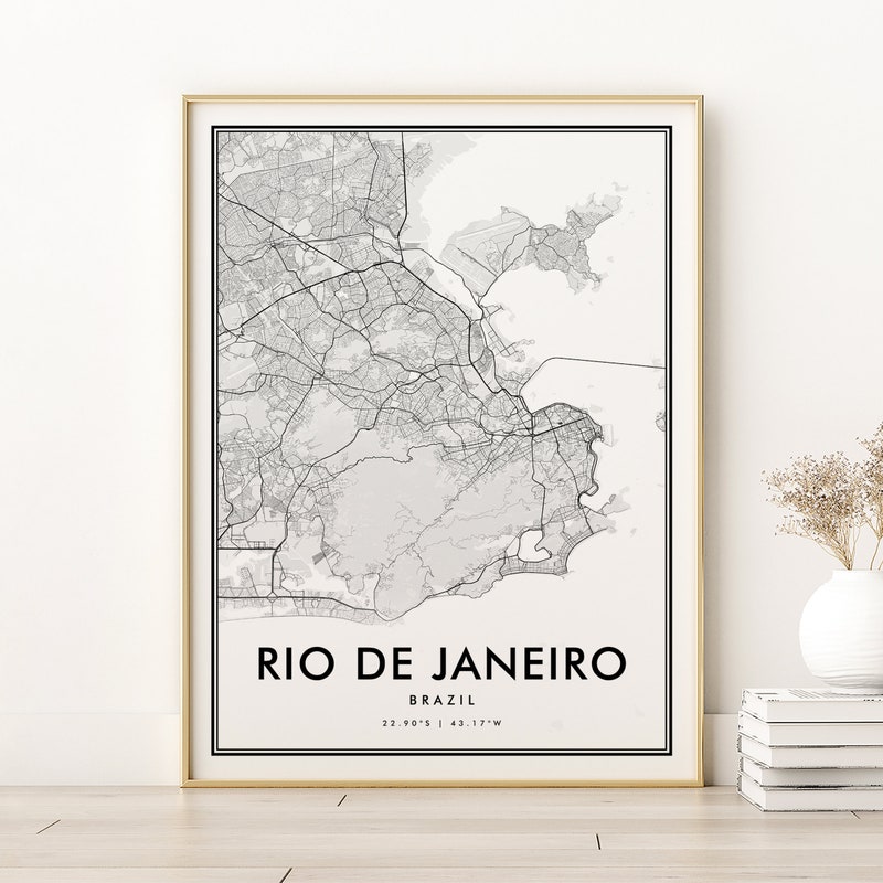 Rio De Janeiro Maps Google - Etsy New Zealand