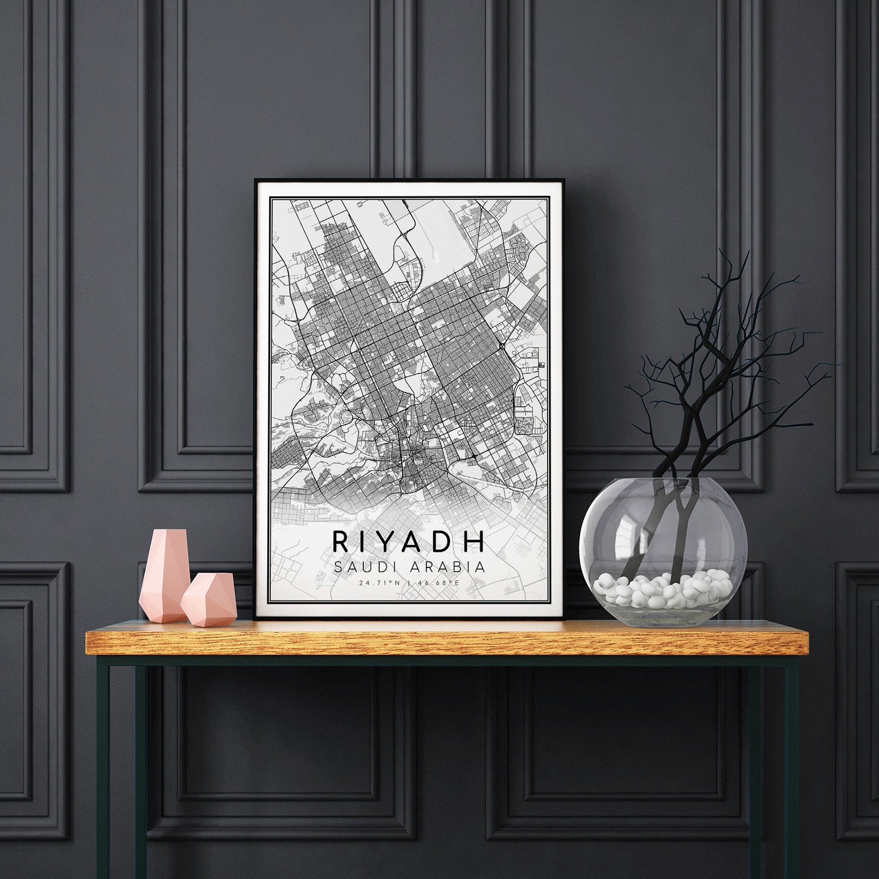 RIYADH Map Print Saudi Arabia City Map Poster Unique Gift - Etsy