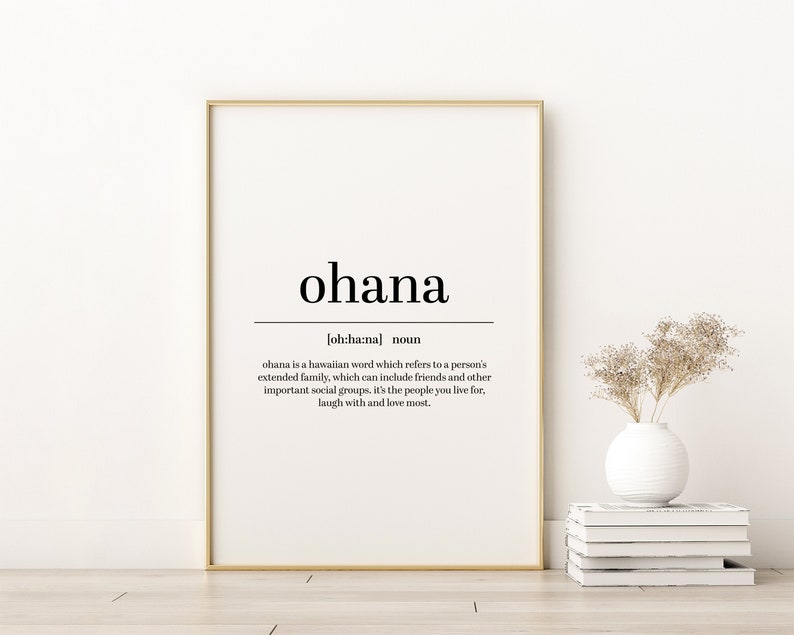 Ohana Definition Print Ohana Quote Poster Ohana Art Prints - Etsy
