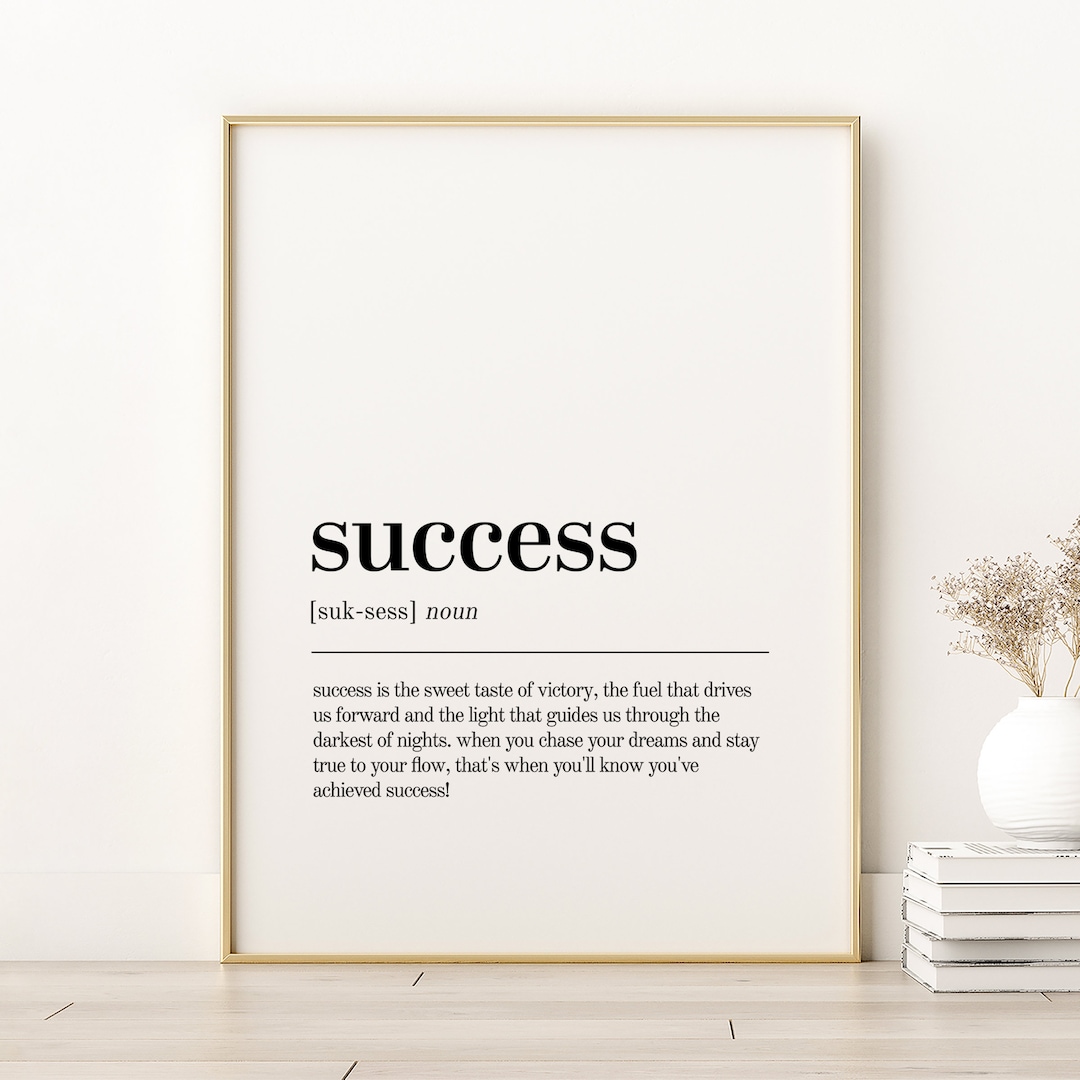 Success Definition Print, Success Printable Poster, Retro Wall Art Prints, Minimalist Poster ...