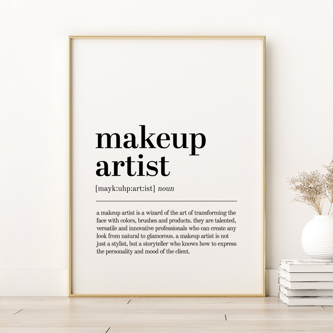 Makeup Artist Definition Print, Office Definition Print, Unique Gift ...