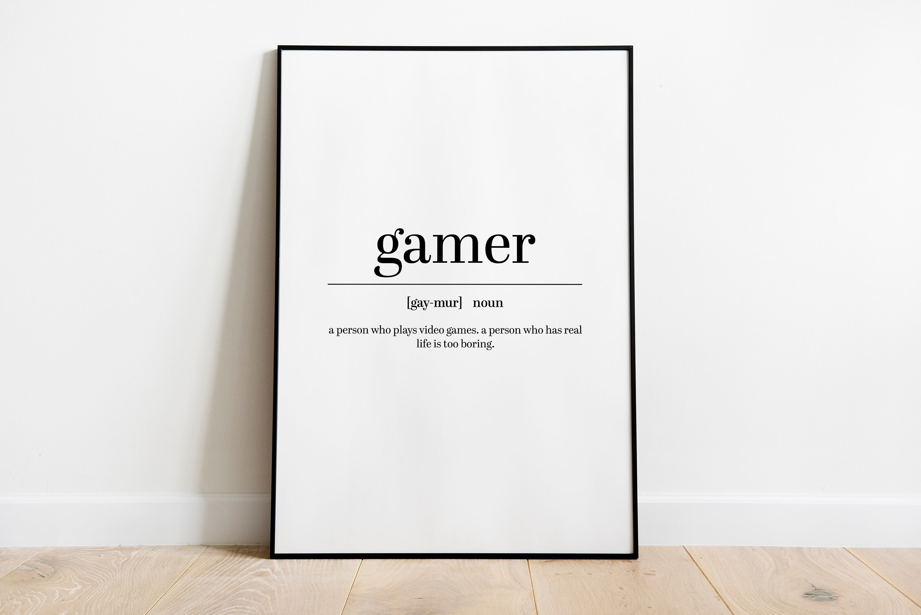 Gamer Definition Print Gamer Printable Poster Gamer Wall - Etsy