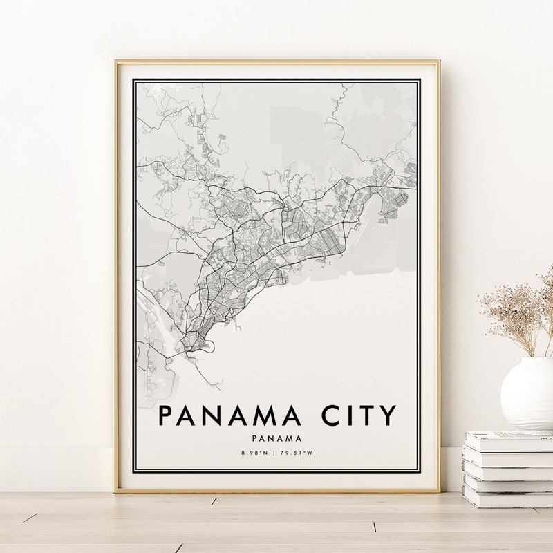 Panama Poster Map - Etsy