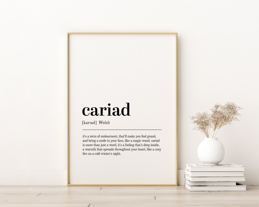 Cariad Definition Print Cariad Office Definition Print - Etsy