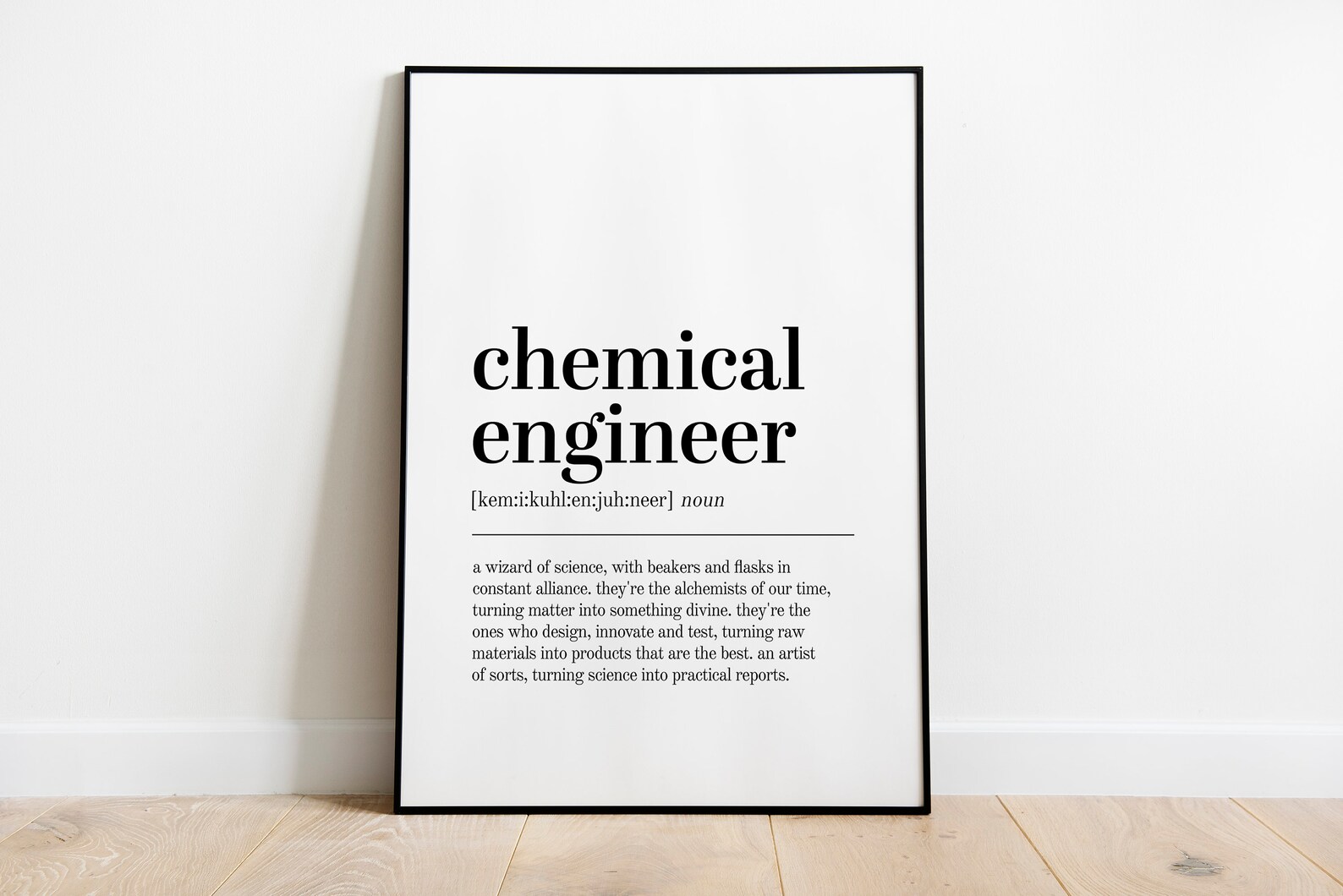 Chemical Engineer Definition Print, Chemical Engineer Dictionary Print ...