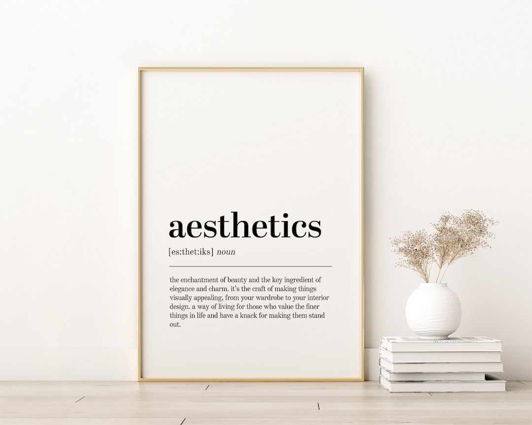 Aesthetics Definition Print, Aesthetics Office Definition Print, Unique ...