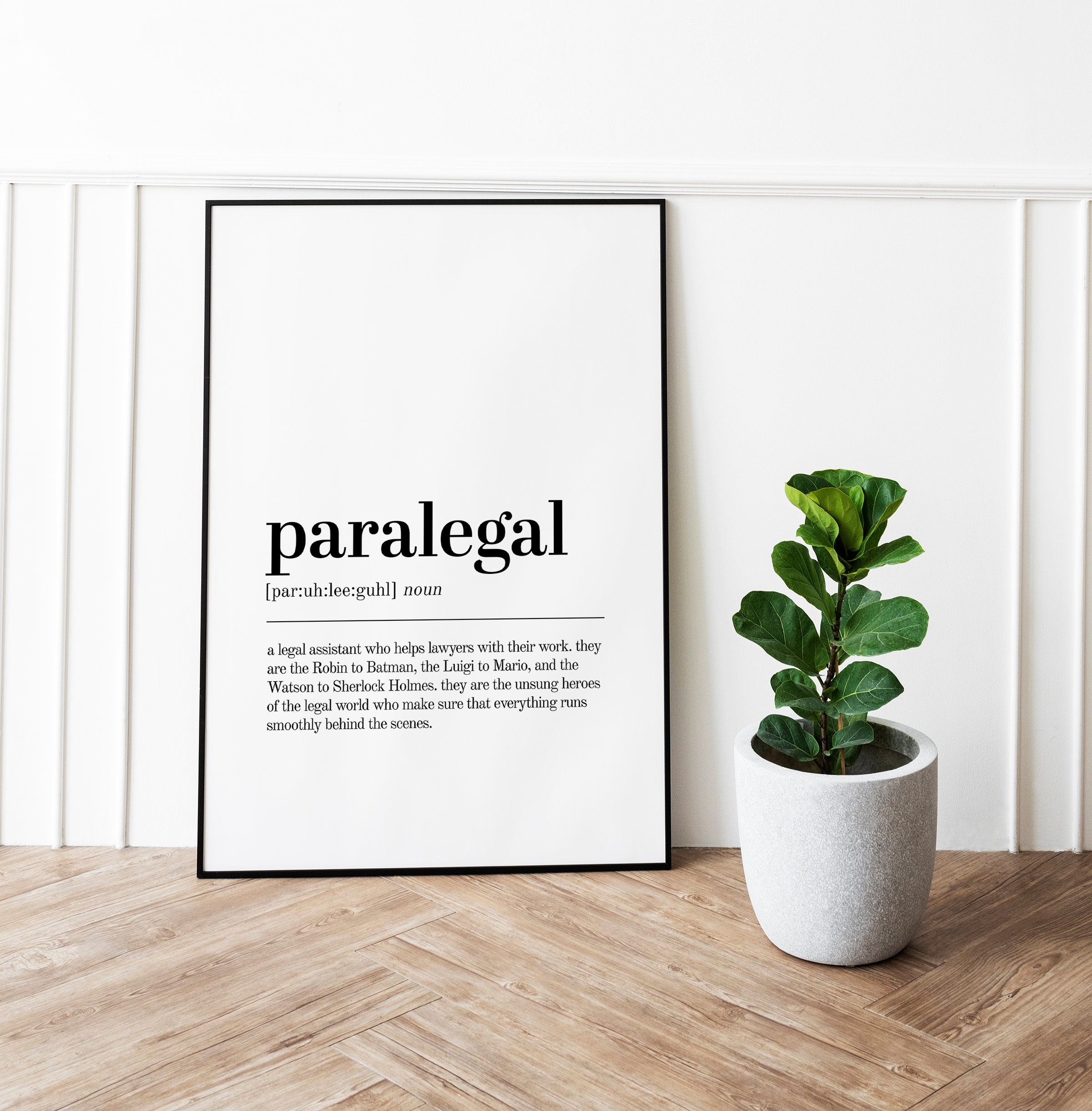 Paralegal Definition Print Printable Poster Retro Wall Art - Etsy