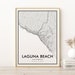 Laguna Beach Map Print, Laguna Beach California Town Map, Minimalist ...
