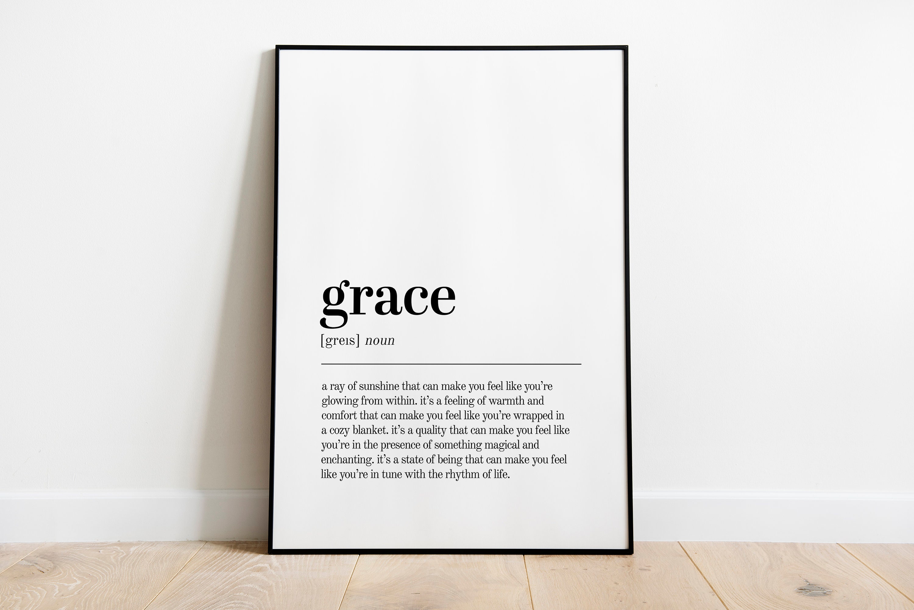 Grace Definition Print, Grace Printable Poster, Grace Wall Prints ...