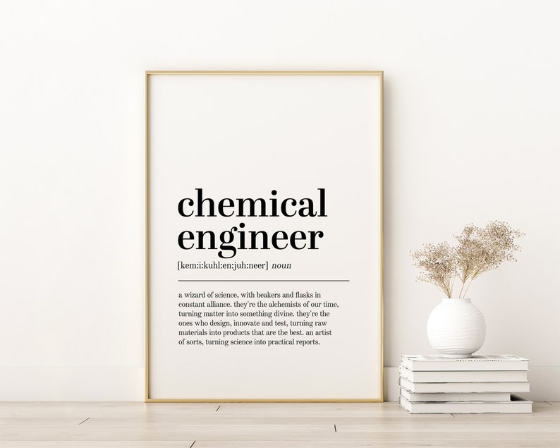 Chemical Engineer Definition Print, Chemical Engineer Dictionary Print ...