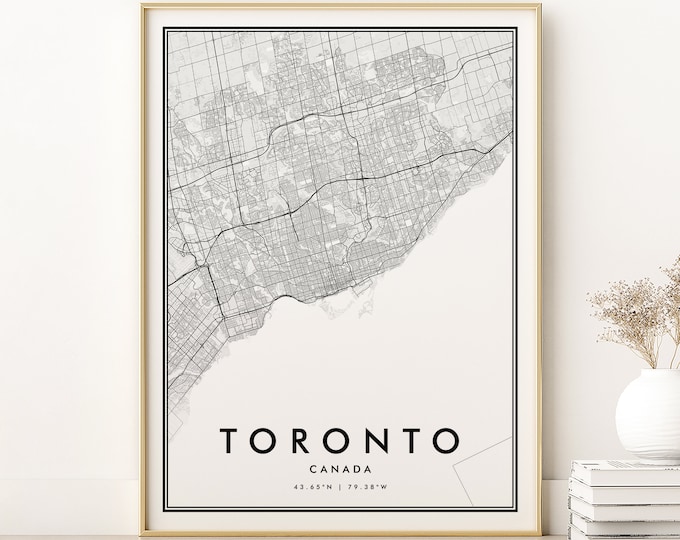 Toronto Map Art | Illustrated City Map | Toronto Poster | Moving Gift ...