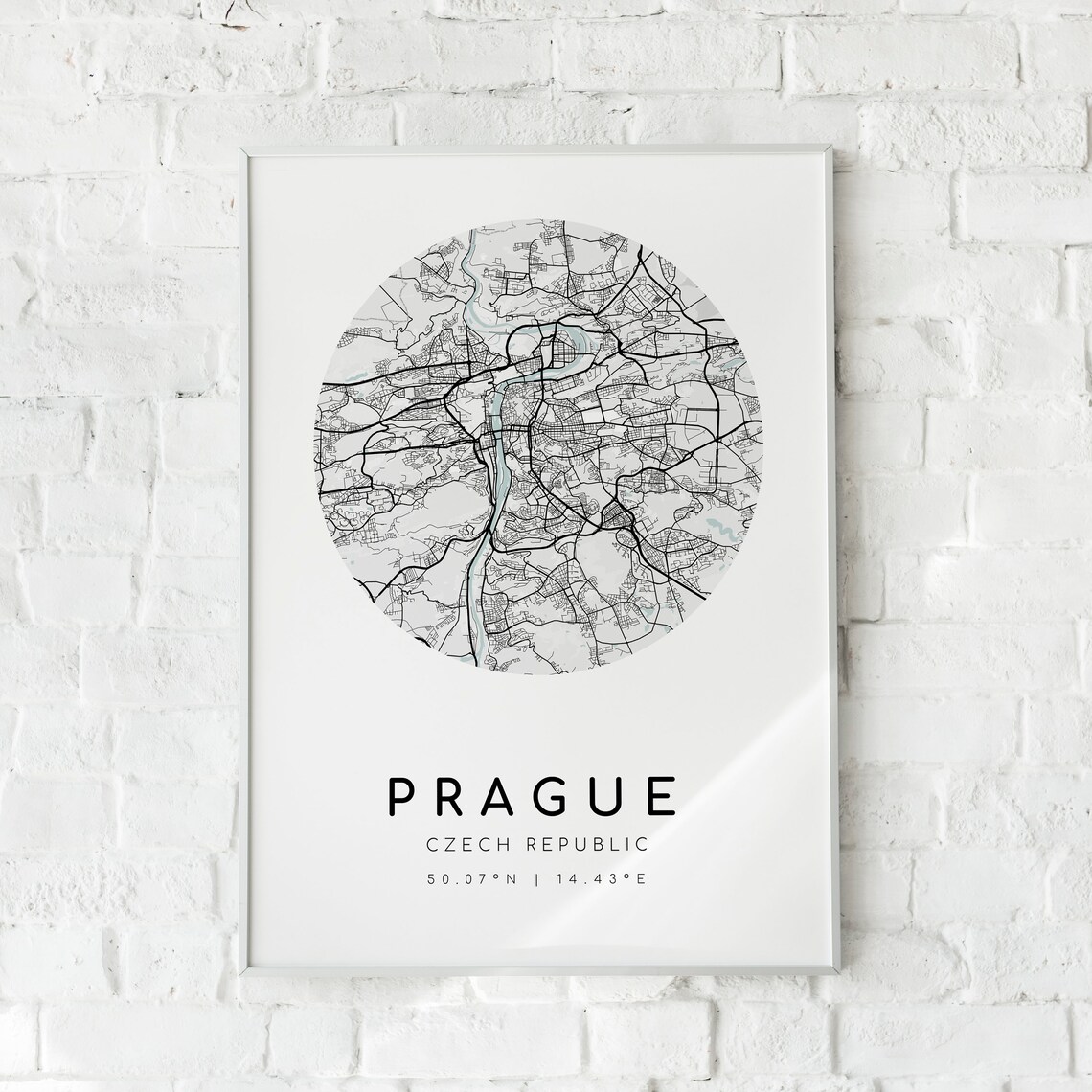Prague Map Print Czech Repubic City Map Print Prauge Poster - Etsy