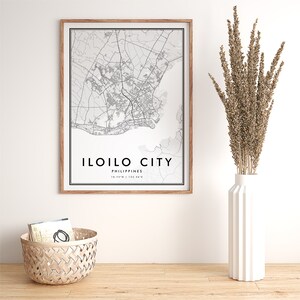 Iloilo City Map, Minimalist Map Print, Iloilo City Philippines City Map ...