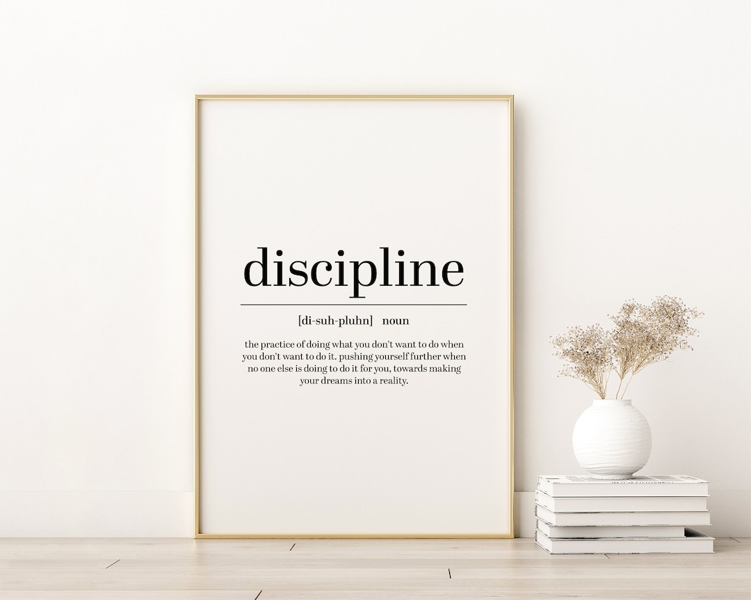 Discipline Definition Print Discipline Printable Poster - Etsy