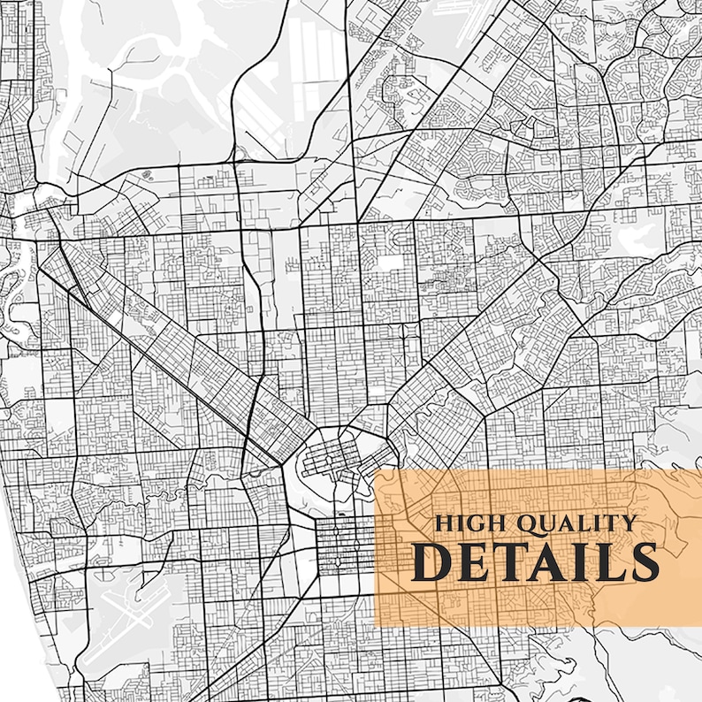 Adelaide Map Print, Adelaide Australia City Map, State Map Wall Art ...