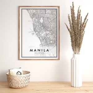 Manila Map Print, Philippines Town Map Poster, Manila Philippines City ...