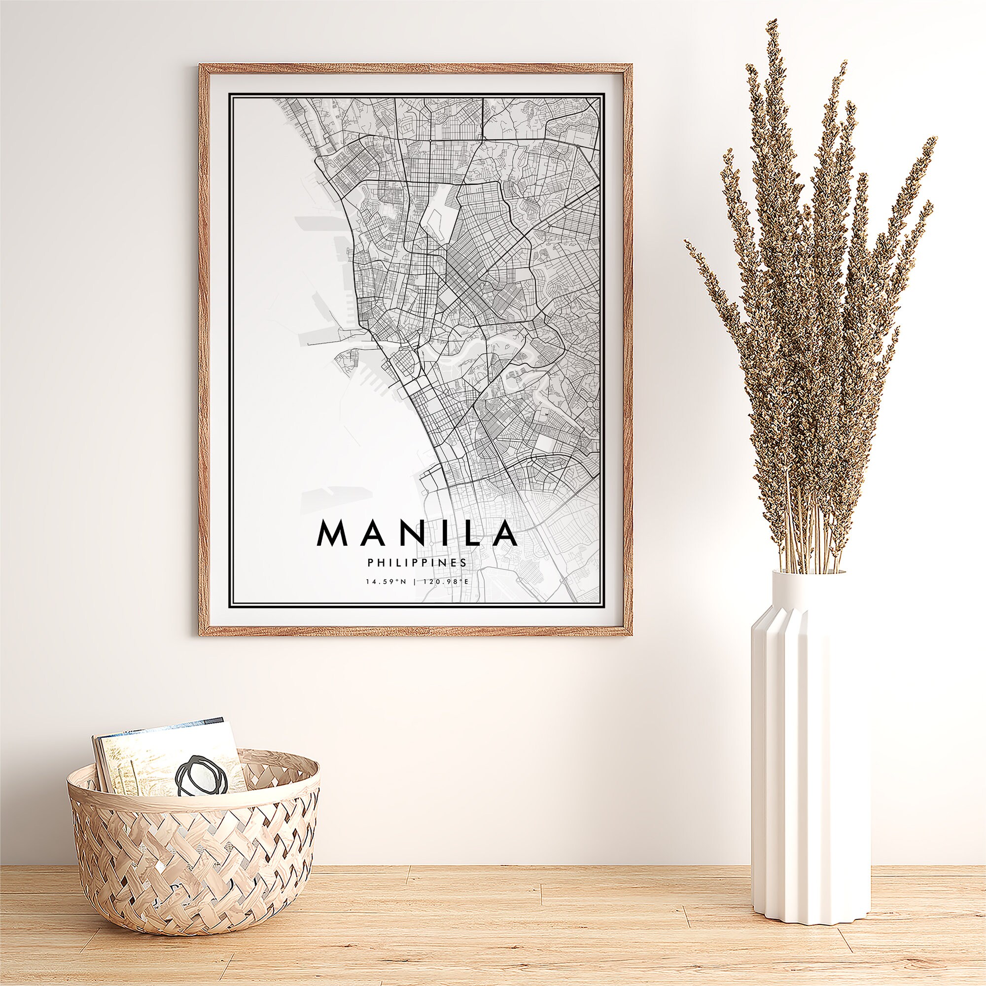 Manila Map Print, Philippines Town Map Poster, Manila Philippines City ...