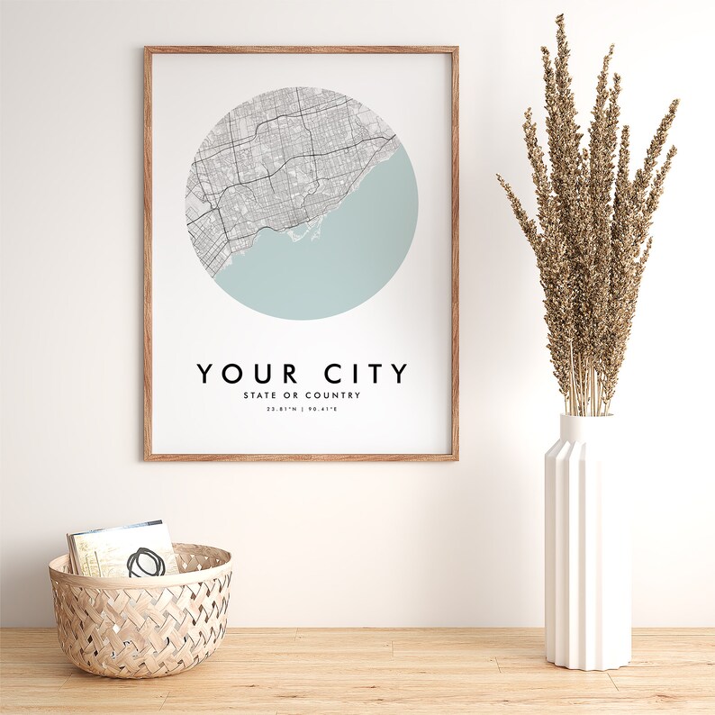 Digital Download Custom City Map, Custom City Map Print, Custom Map Art ...