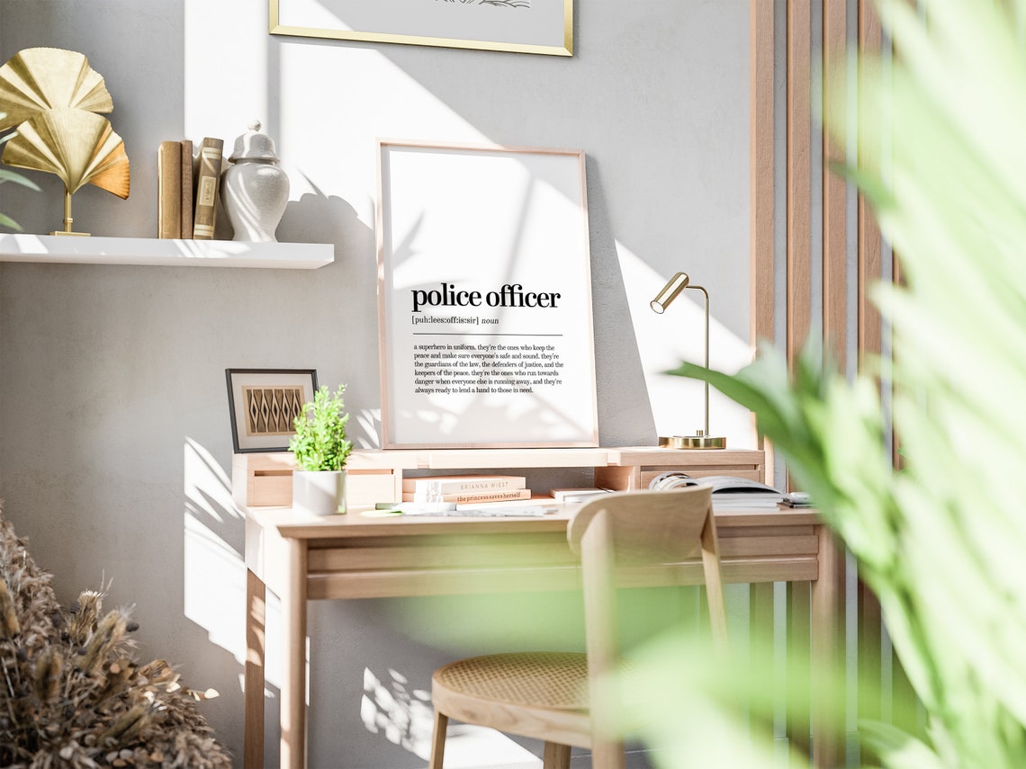 Police Officer Definition Print, Office Definition Print, Unique Gift ...