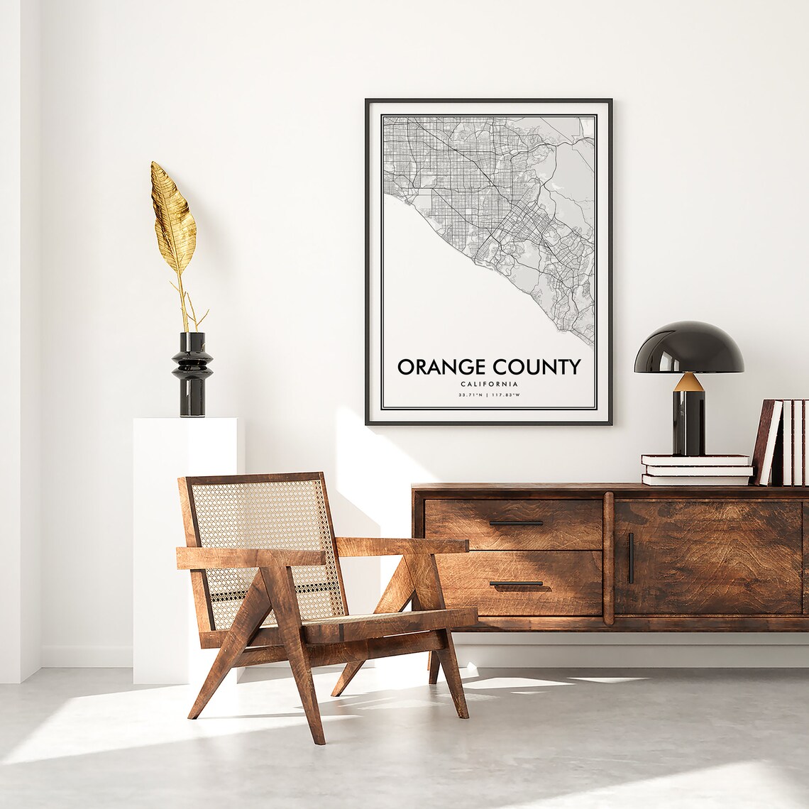 Orange County Map Print, Orange County California City Map, Gifts for ...