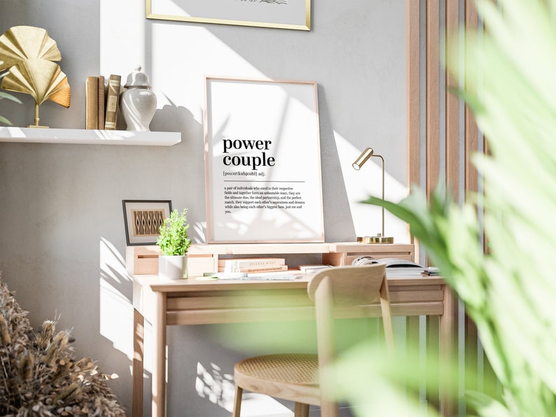 Power Couple Definition Print, Unique Gift Poster, Inspirational Poster ...