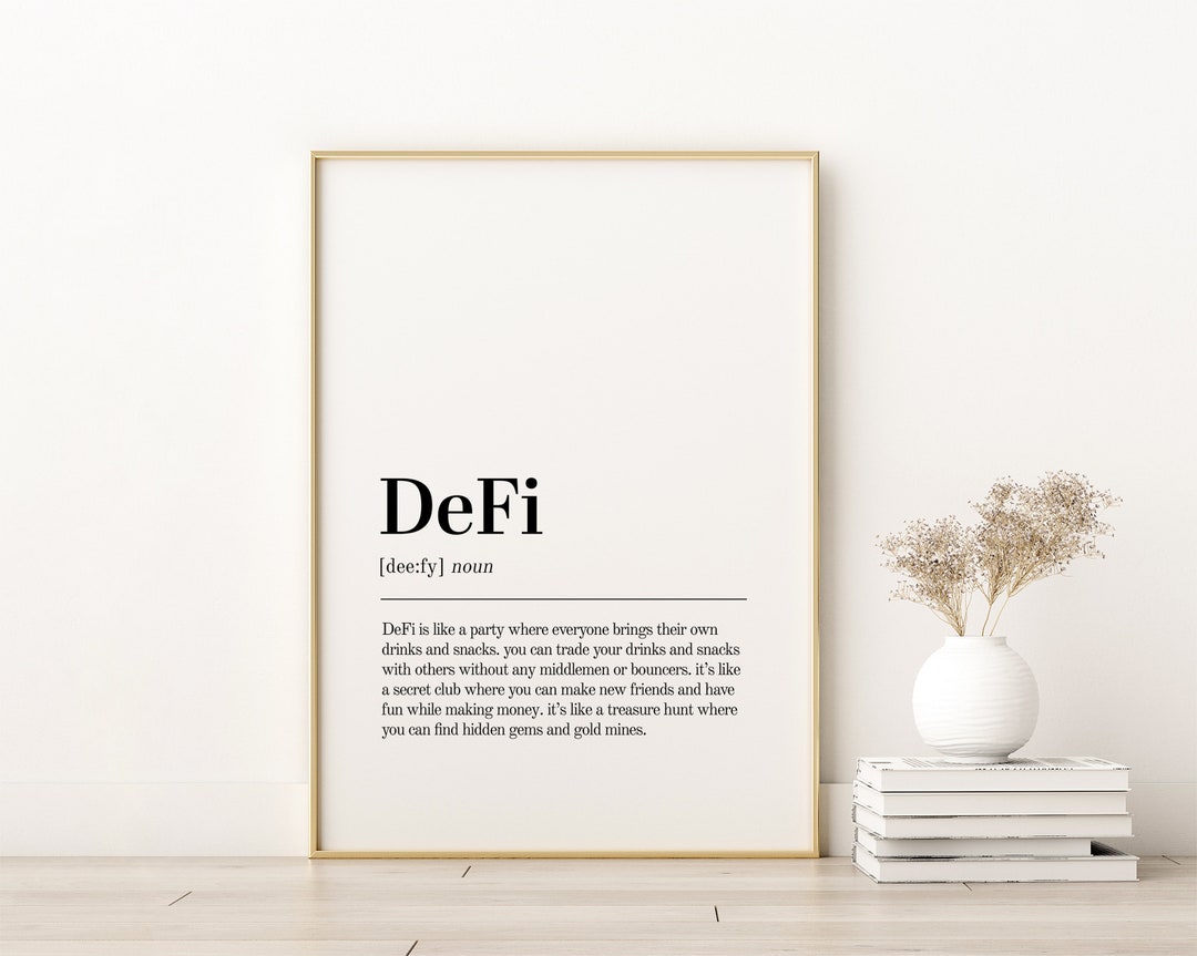 Defi Definition Print, Defi Dictionary Print, Birthday Gift Idea, Gifts ...
