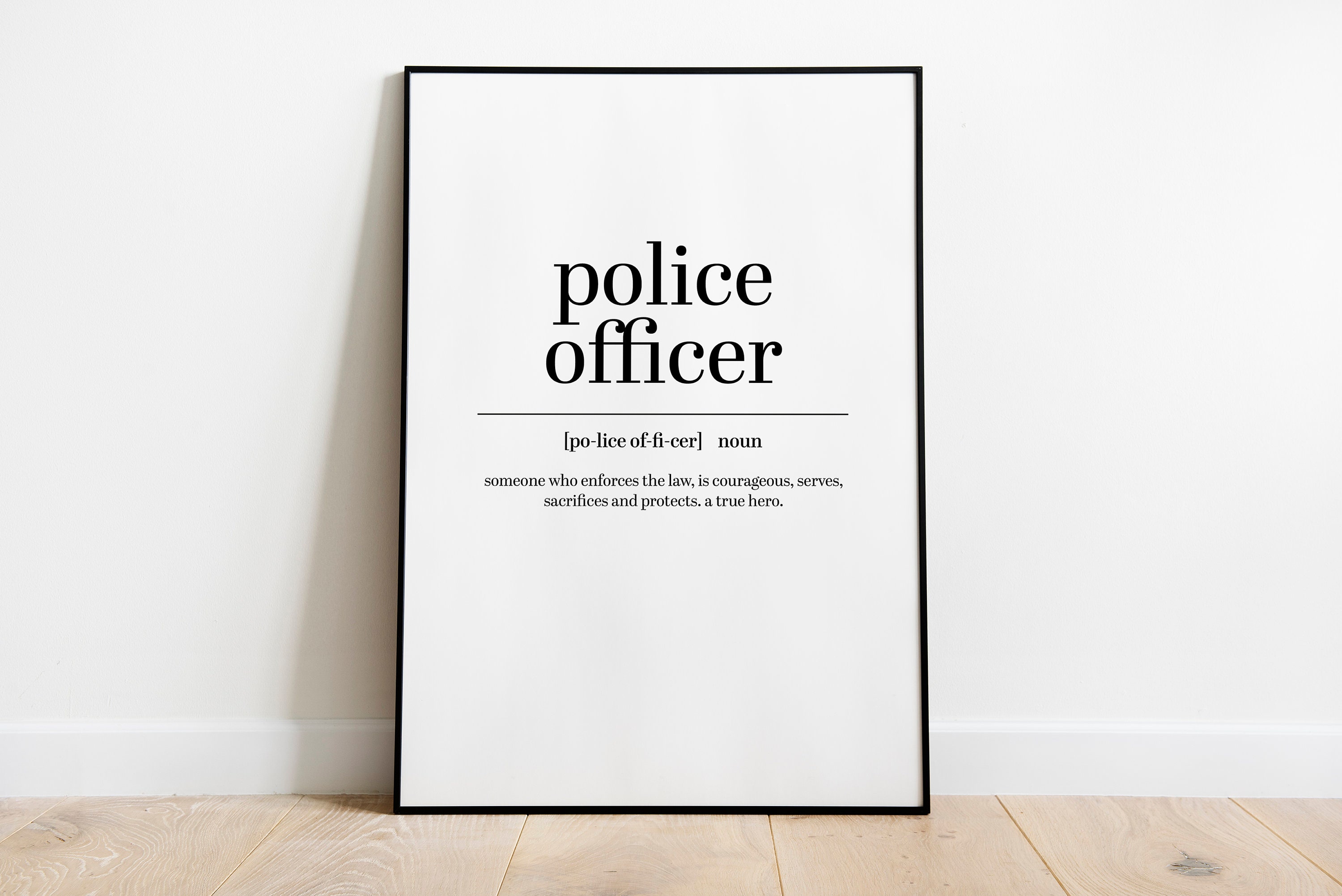 Police Officer Definition Print Office Definition Print - Etsy