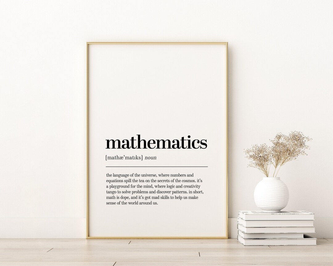 Mathematics Definition Print, Printable Poster, Mathematics Prints ...