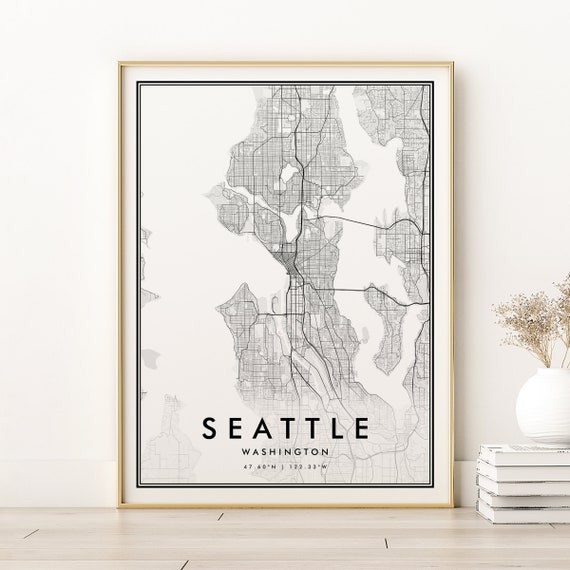 Washington State Map With Cities And Towns Printable Seattle City Map