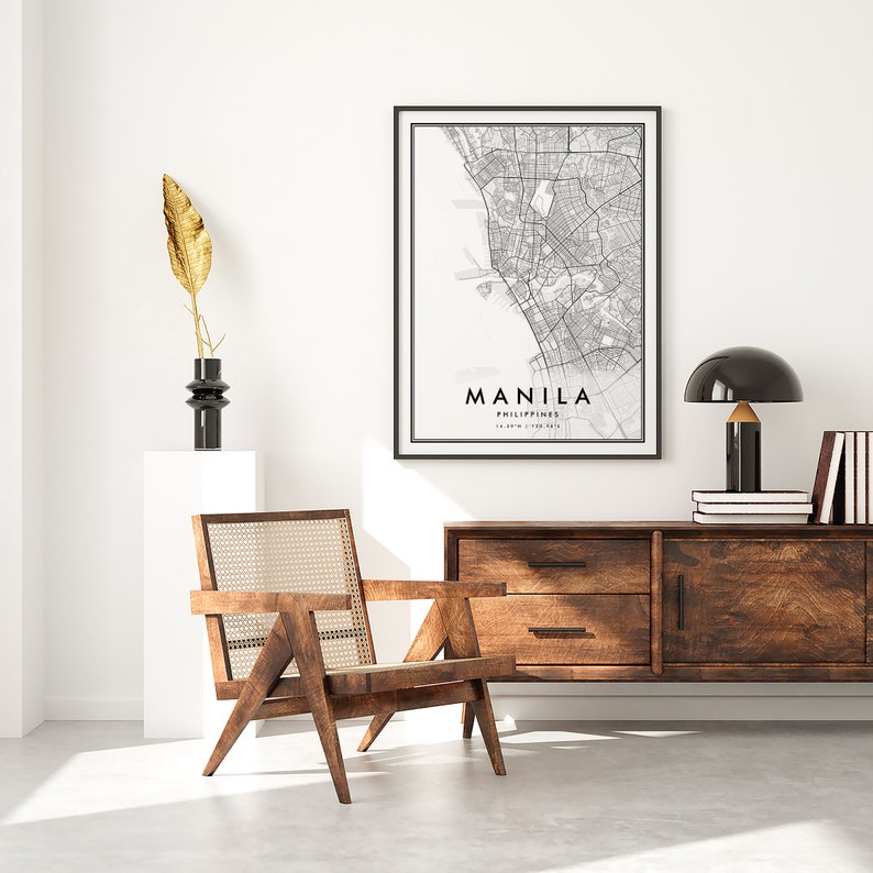 Manila Map Print, Philippines Town Map Poster, Manila Philippines City ...