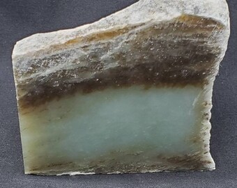 Siberian Light Blue and Honey Jade Slab - Etsy