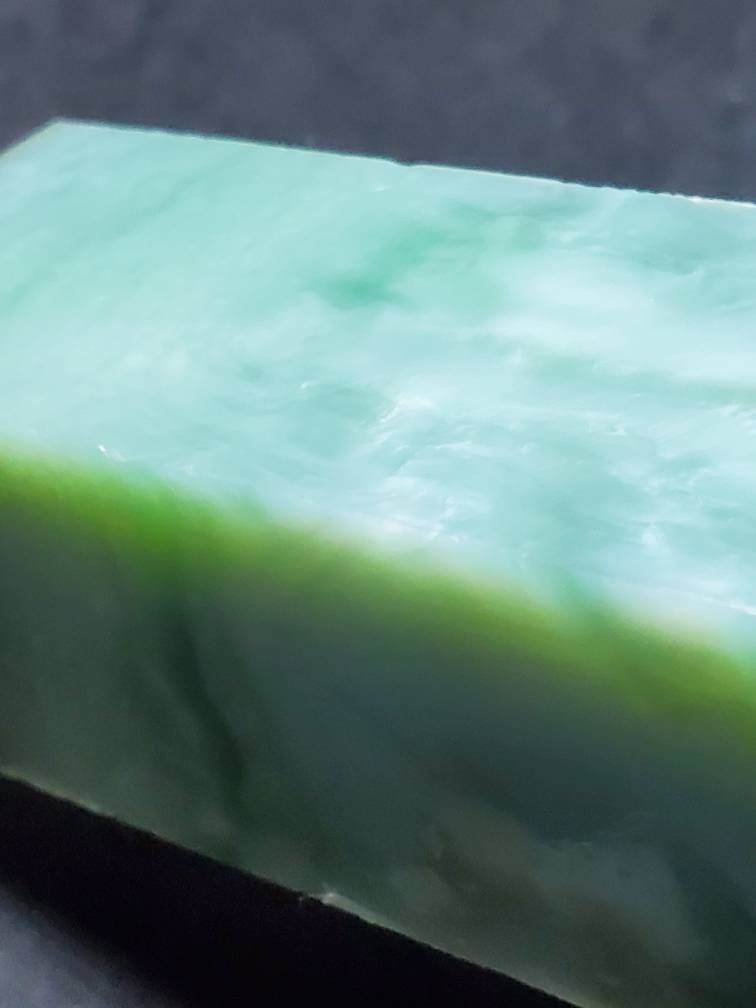 Siberian Chatoyant Apple Green Jade Bar | Etsy