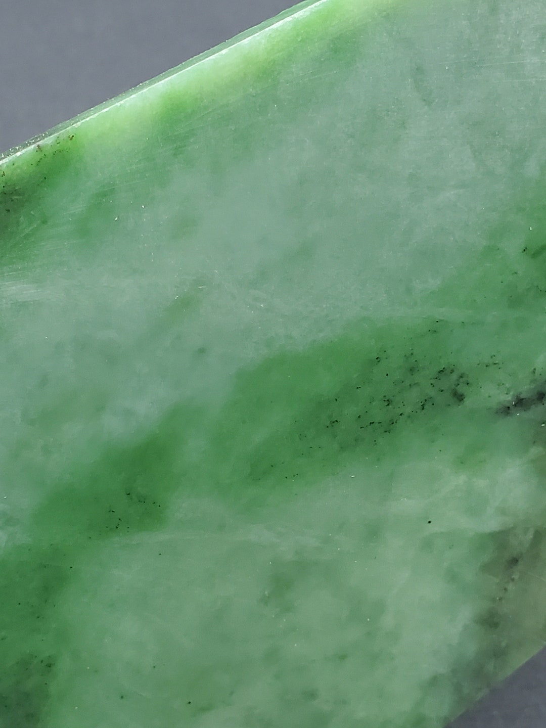 Siberian Apple Green Jade Slab - Etsy