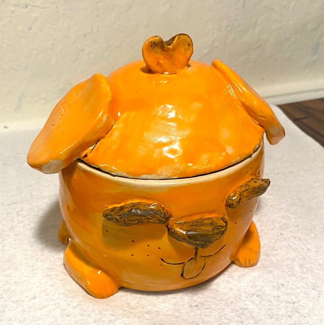 Handmade Ceramic Puppy Dog Cookie Jar - Etsy