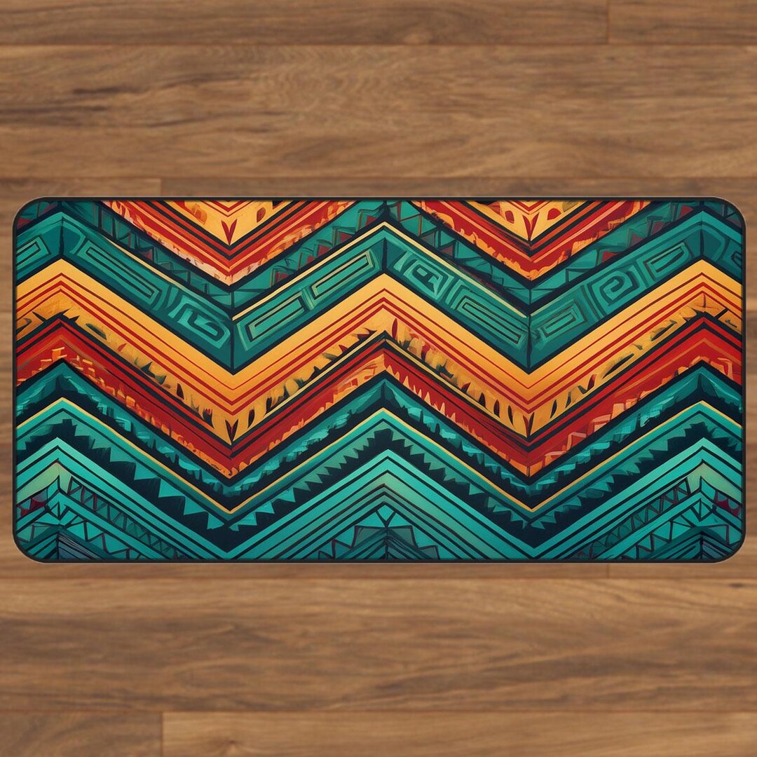 Large Gaming Mouse Pad - Tribal Aztec Desk Mat - Gaming Desk Mats ...