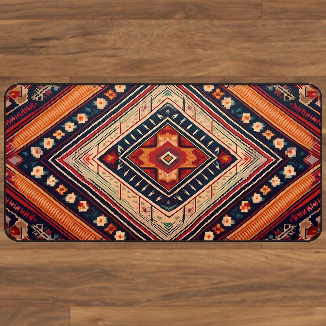 XXL Gaming Mouse Pad - Boho Tribal Desk Mat - Large Mousepad for Office ...