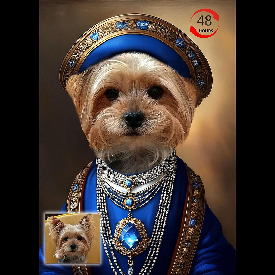 Royal Portraits, Custom Pet Portraits, Dog Portraits, Rennaissance Pets ...