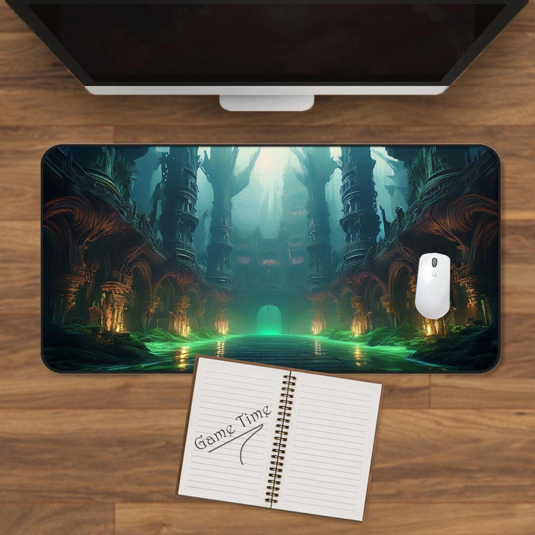 Fantasy Realm Desk Mat - Gaming Office Decor, Computer Mouse Pad, Gift ...