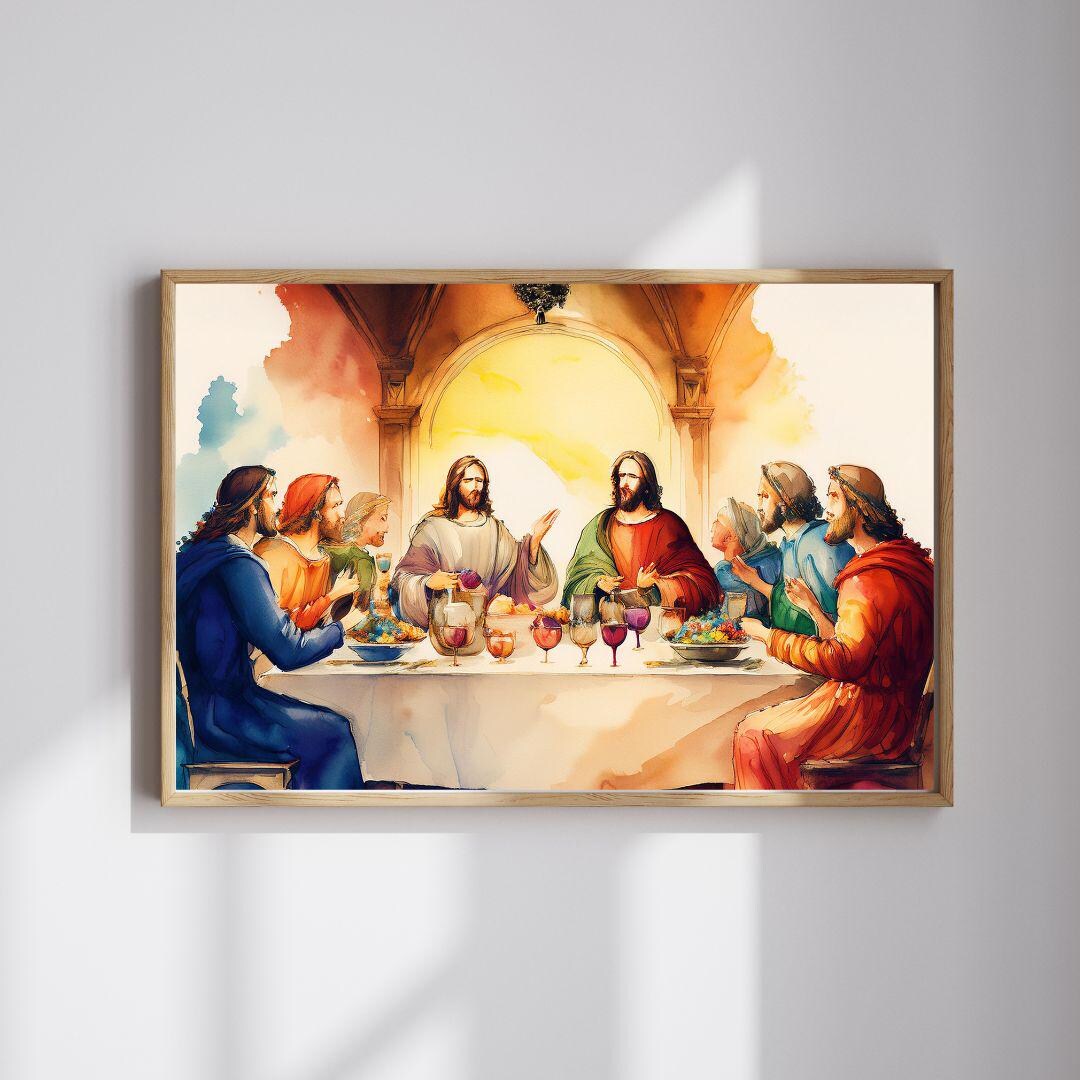 Last Supper Digital Download Wall Art - Christian Art Poster - Bible ...