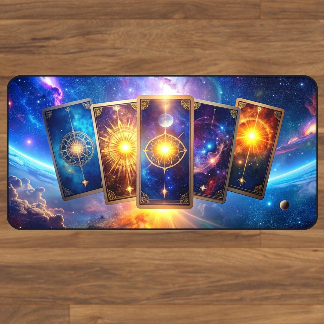 Celestial Tarot Desk Mat, Astrology Mouse Pad, Mystical Desk Accessory ...