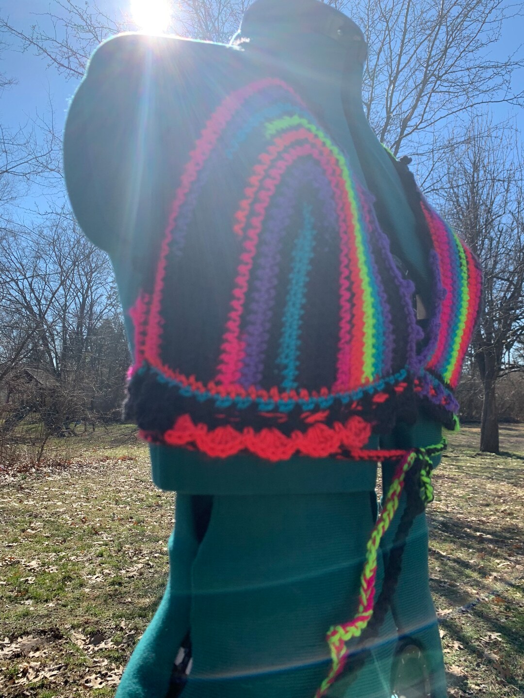 F-G Cup Black & Neon Bralette - Etsy