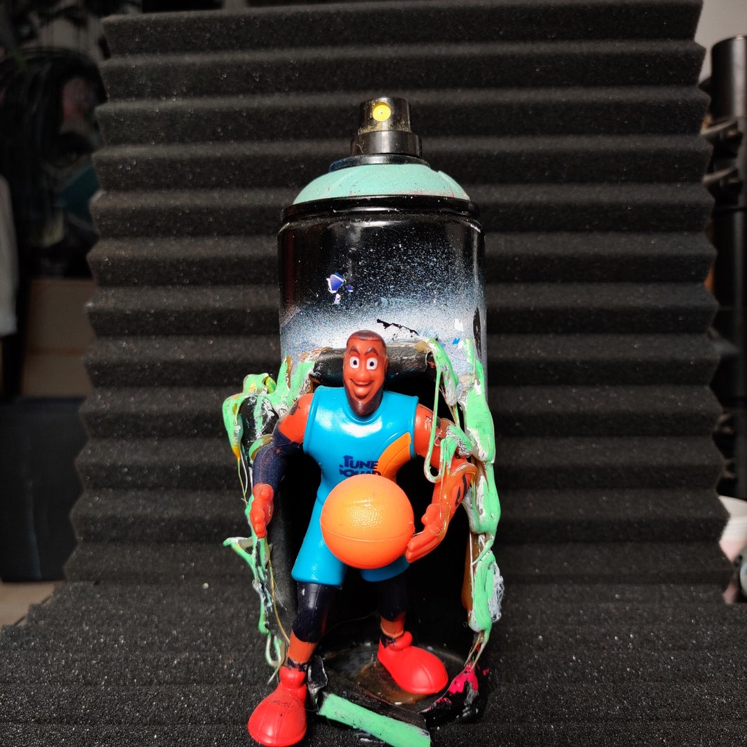 Lebron James Action Figure, Original Art Spray Can - Etsy