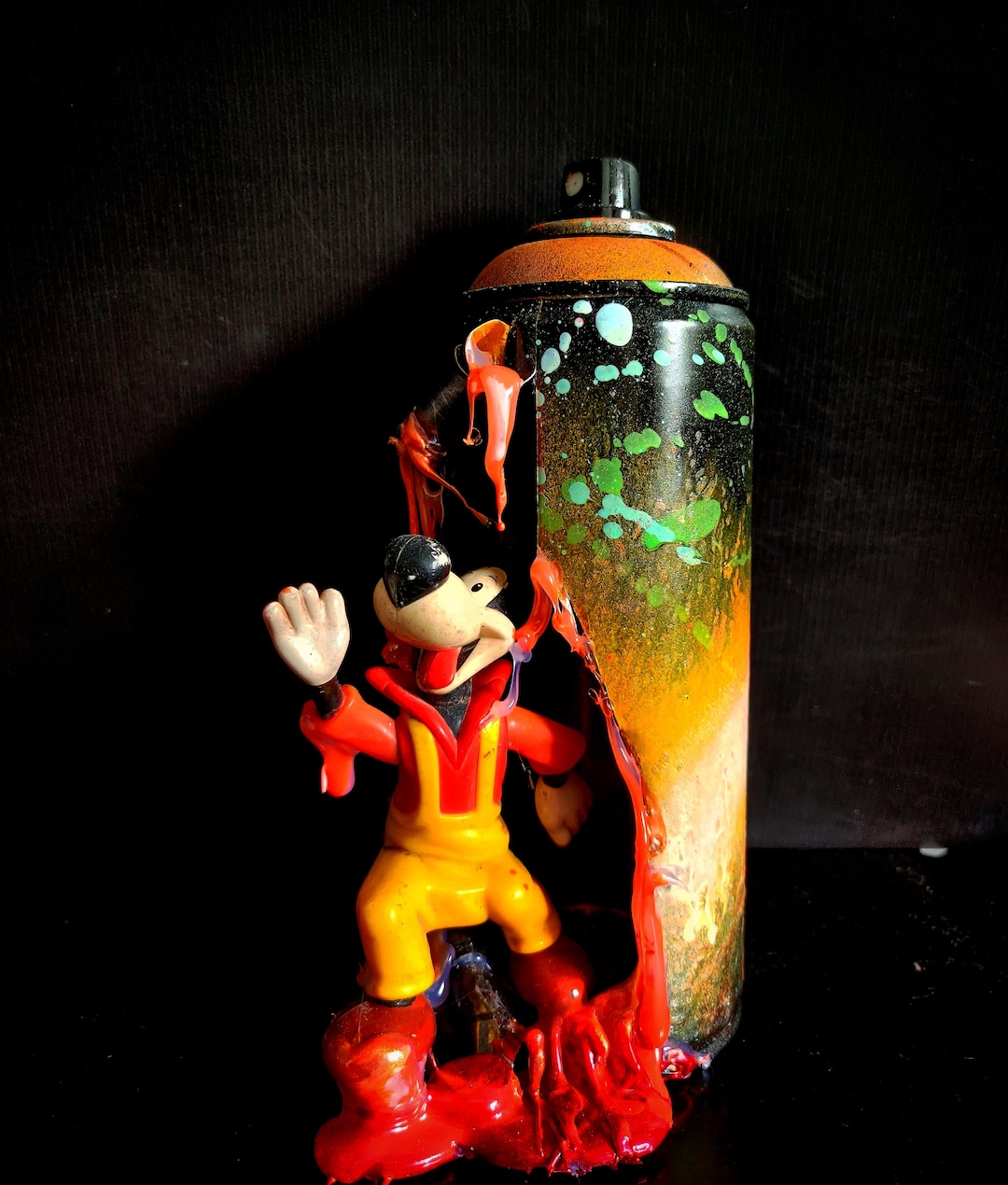 Goofy Action Figure, Original Art Spray Can! - Etsy