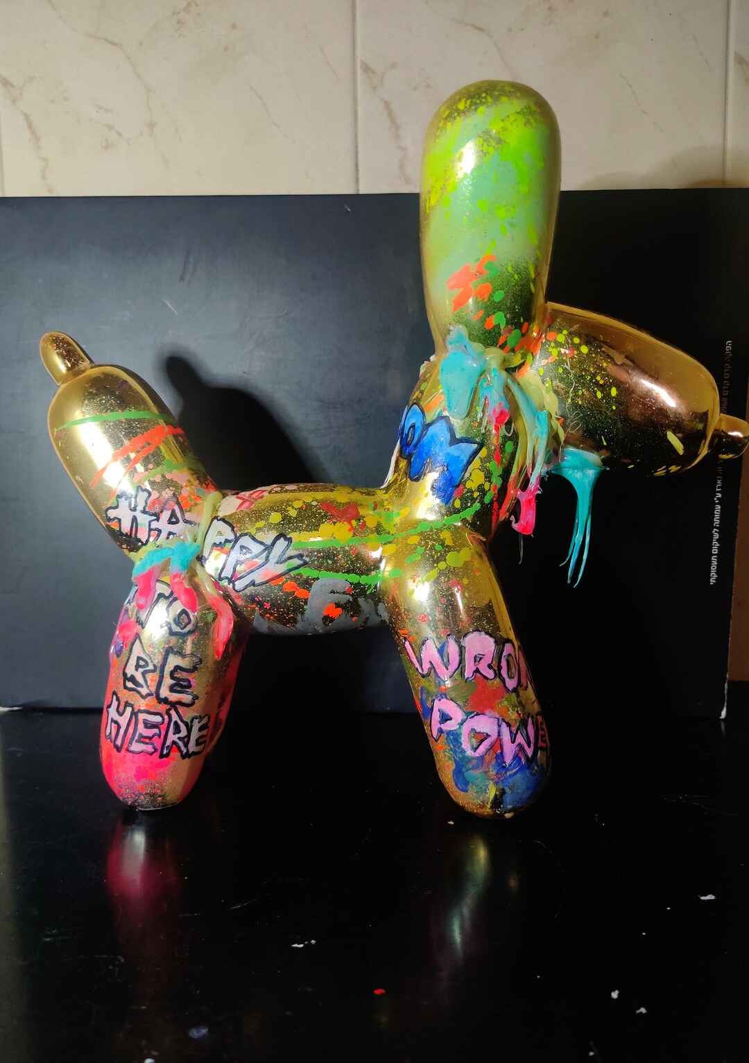 Robo Teddy Action Figure, Original Art Spray Can - Etsy