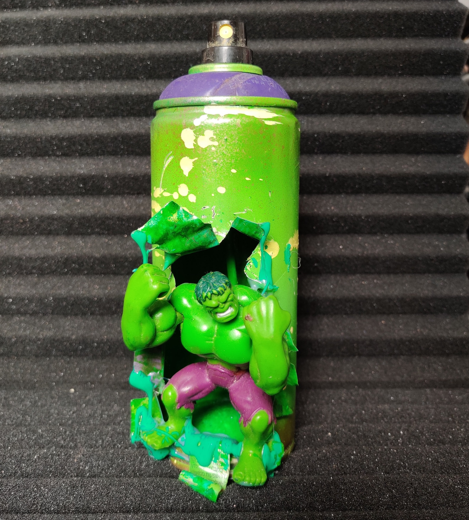 Hulk Action Figure, Original Art Spray Can - Etsy