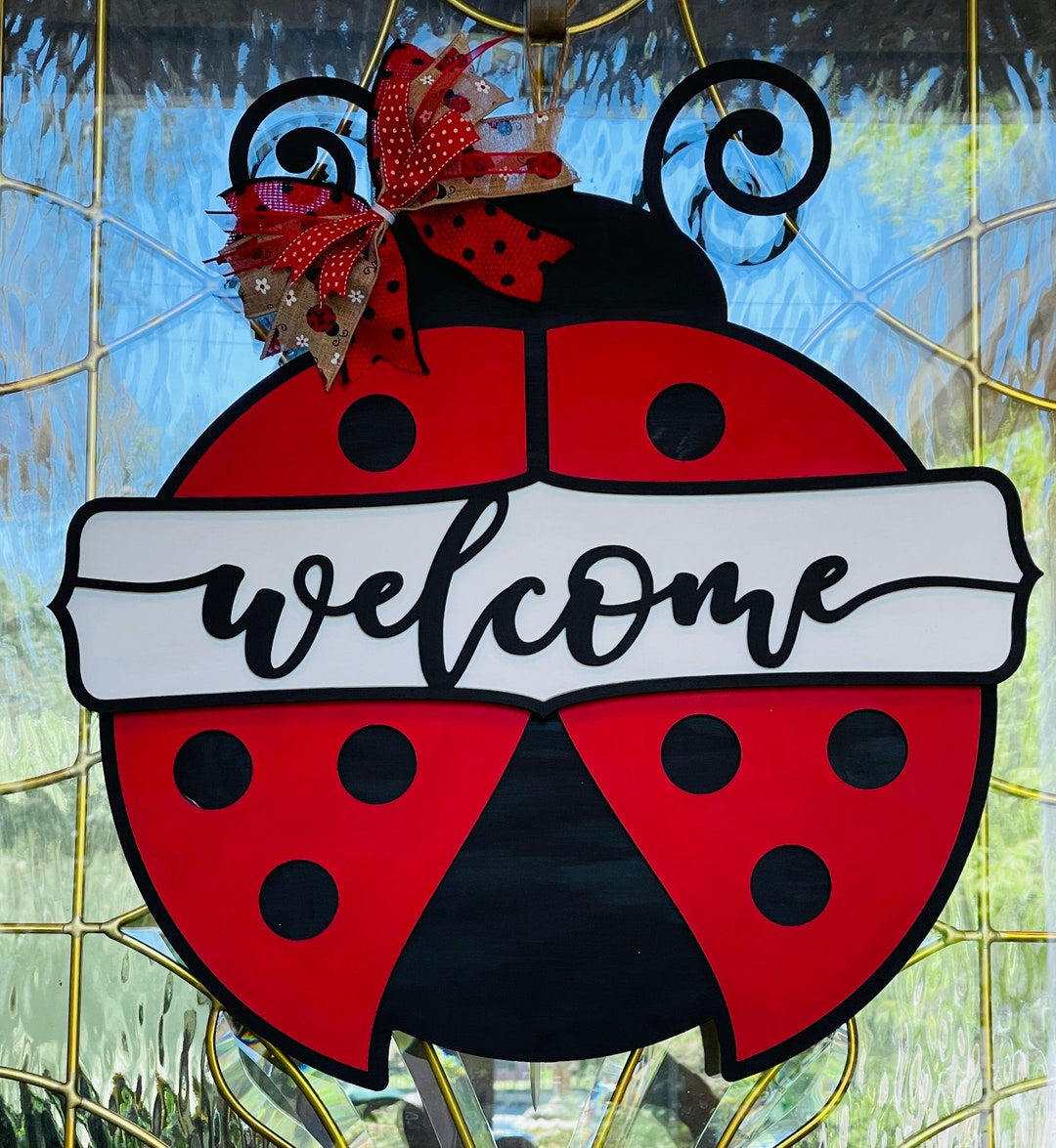 Lady Bug Door Hanger - Etsy