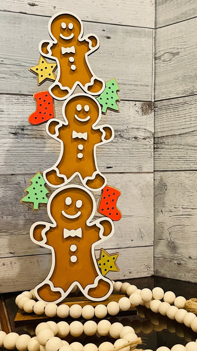 Gingerbread Cookies 3 Standing - Etsy