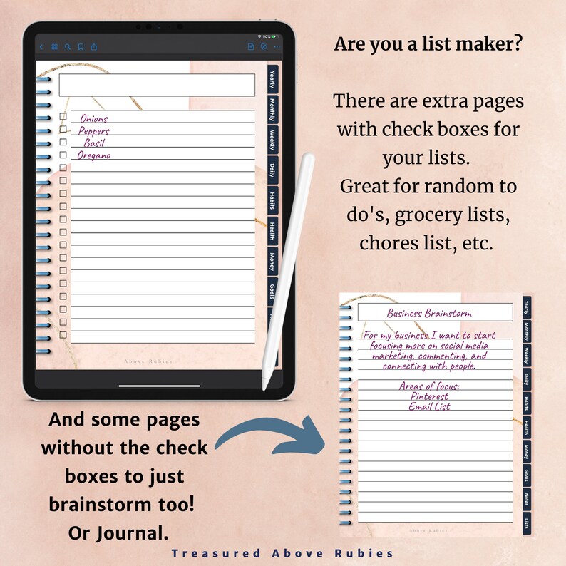 Abstract Proverbs 31 Digital Planner, iPad Planner, Goodnotes Planner ...