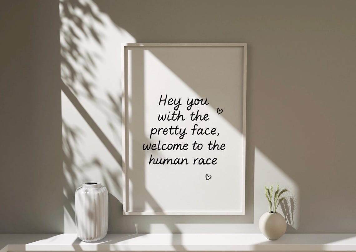 Pretty Face Welcome Print – Nursery Decor, Baby Shower Gift (digital ...